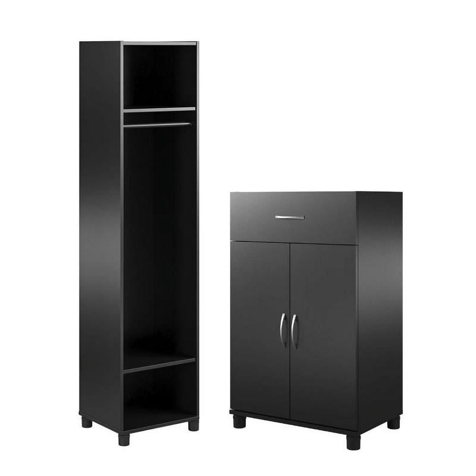 Home Square 2-Piece Storage Set with 18" Wide Mudroom Storage Cabinet ...