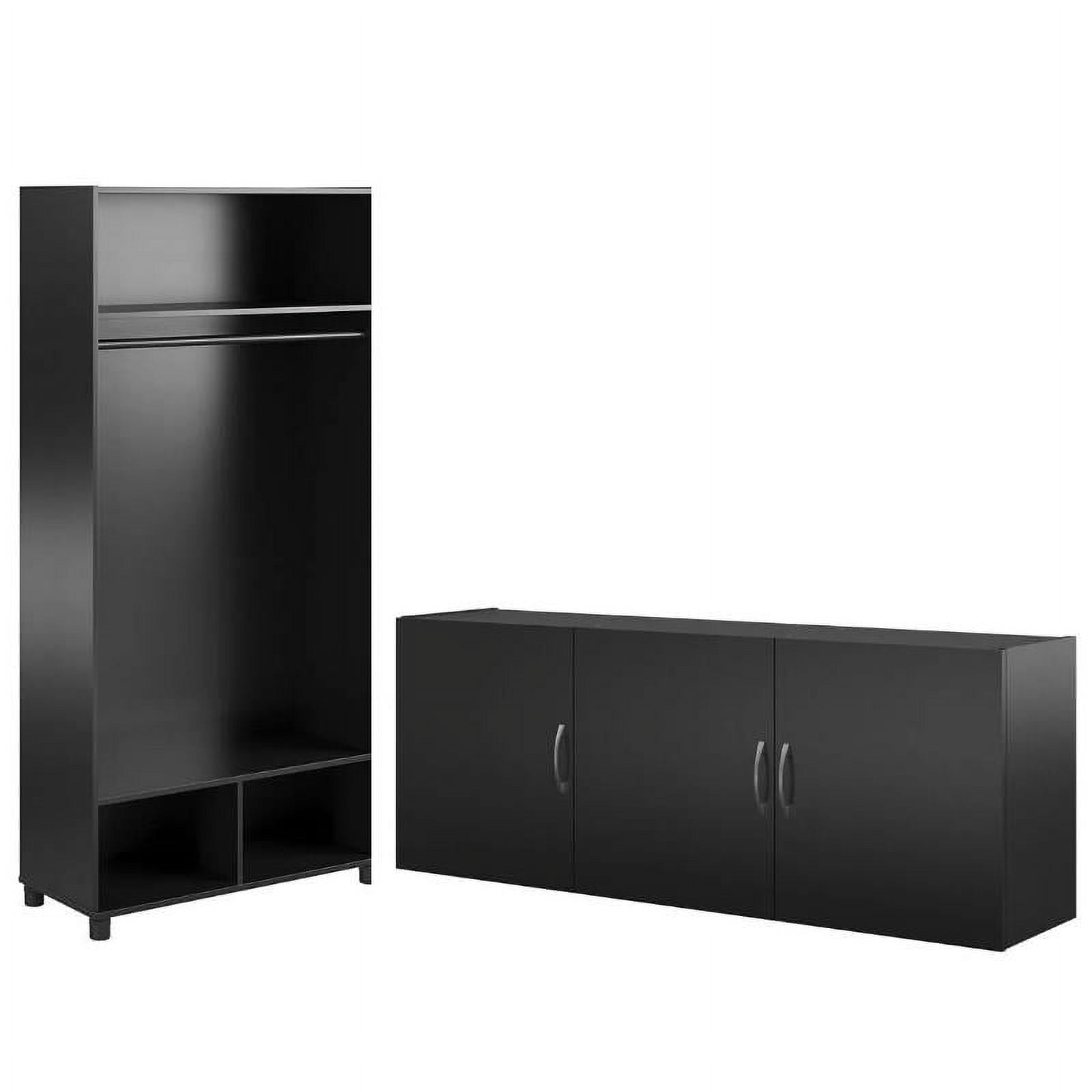Home Square 2-Piece Storage Set with 36" Wide Mudroom Storage Cabinet ...