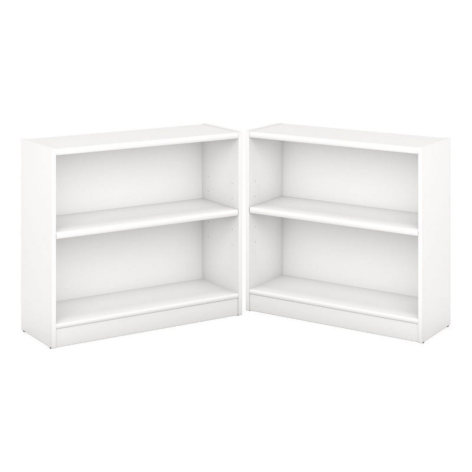 Pemberly Row 2 Shelf Bookcase in Pure White (Set of 2) - Walmart.com