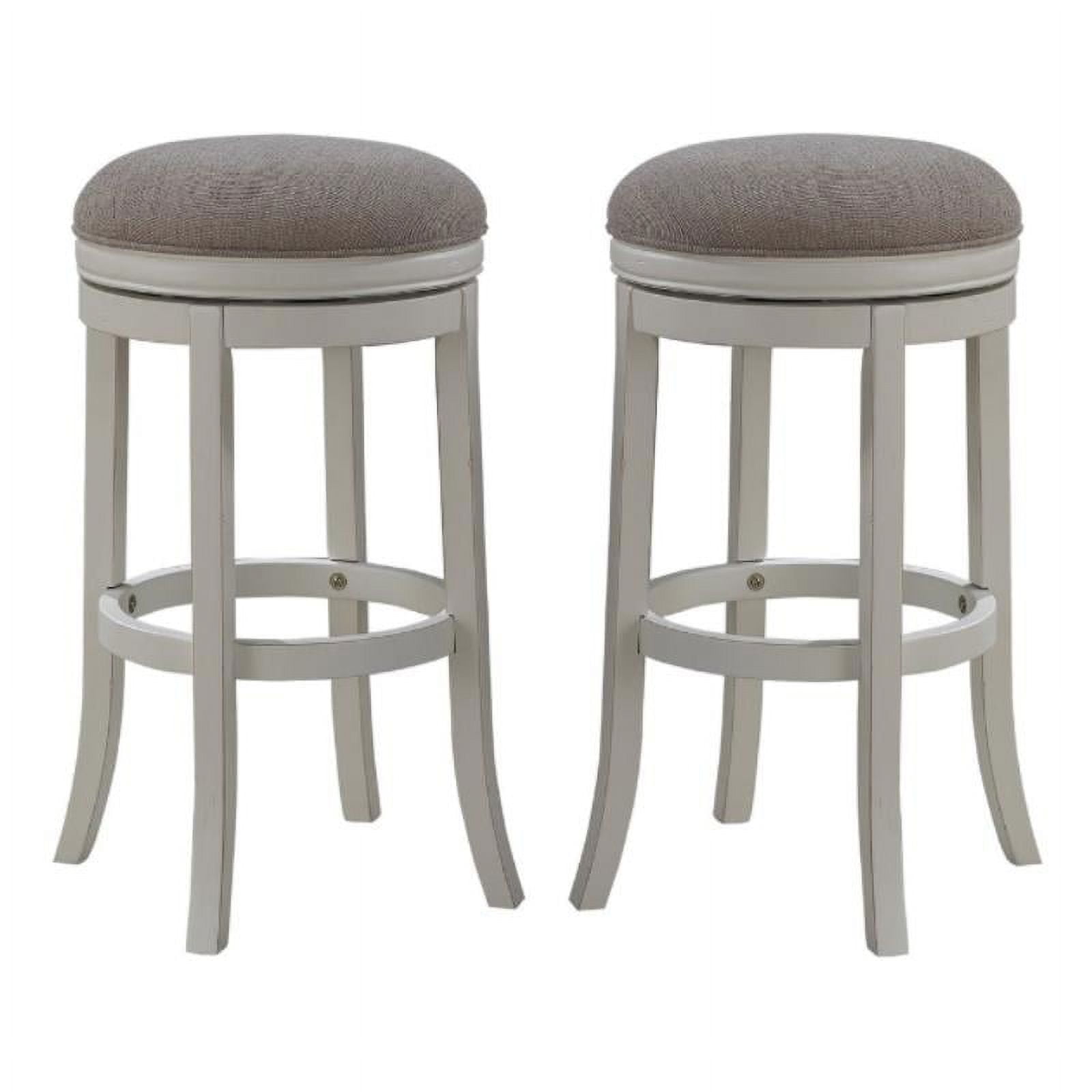 Home Square 26" Backless Counter Stool in Distressed Antique White ...