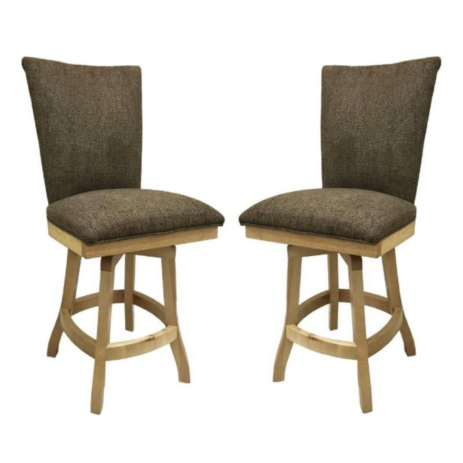 Home Square 26" Swivel Solid Wood Counter Stool in Wheat & Natural ...