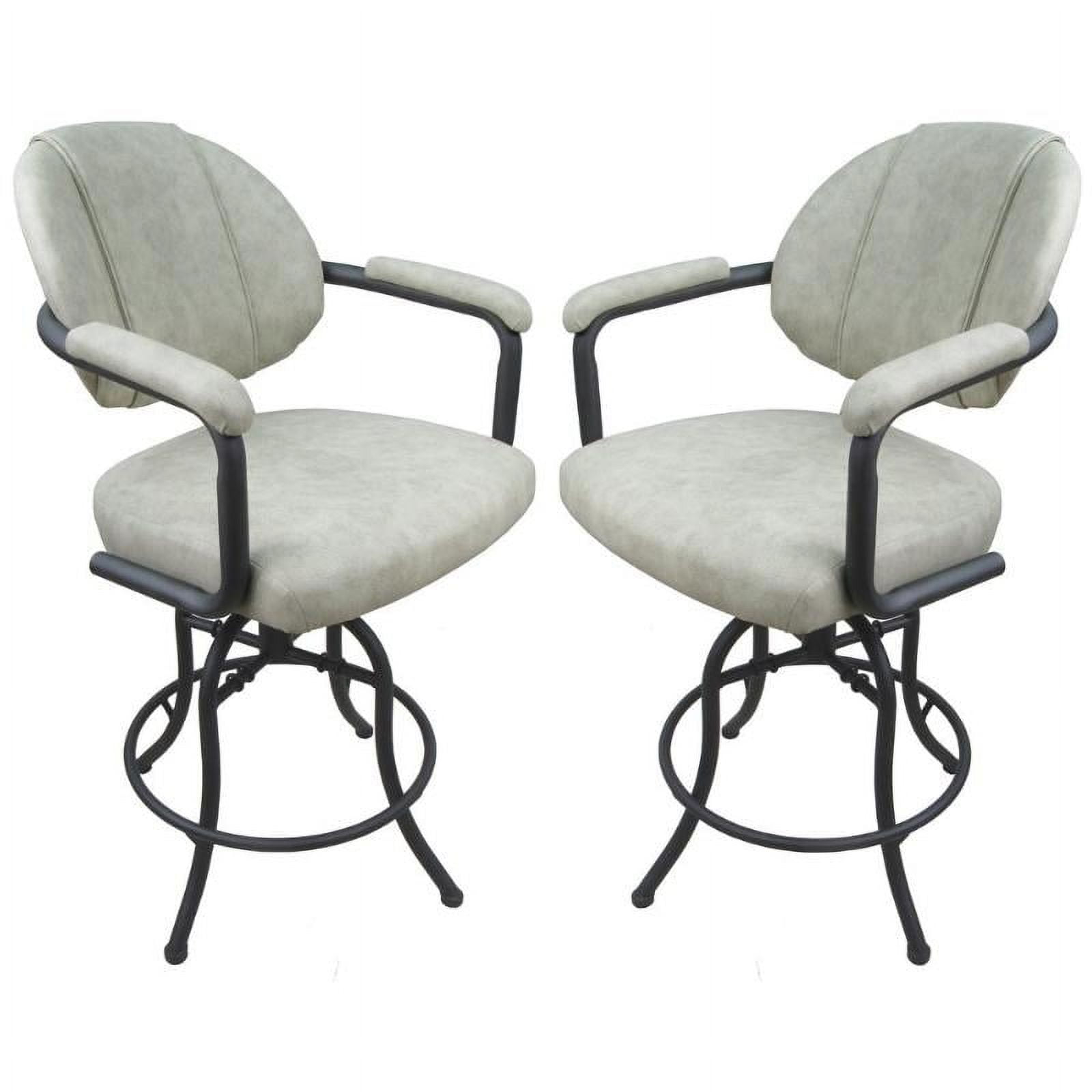 Home Square 26" Vinyl Tilt Counter Stool in Innova Albaster and Gray ...