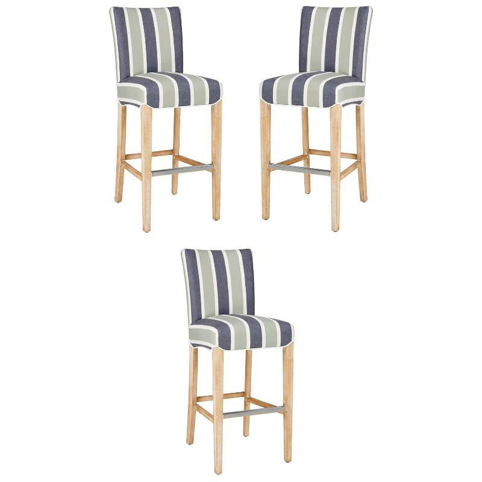 Home Square 29.5" Bar Stool in Hurley Stripe Blue - Set of 3 - Walmart.com