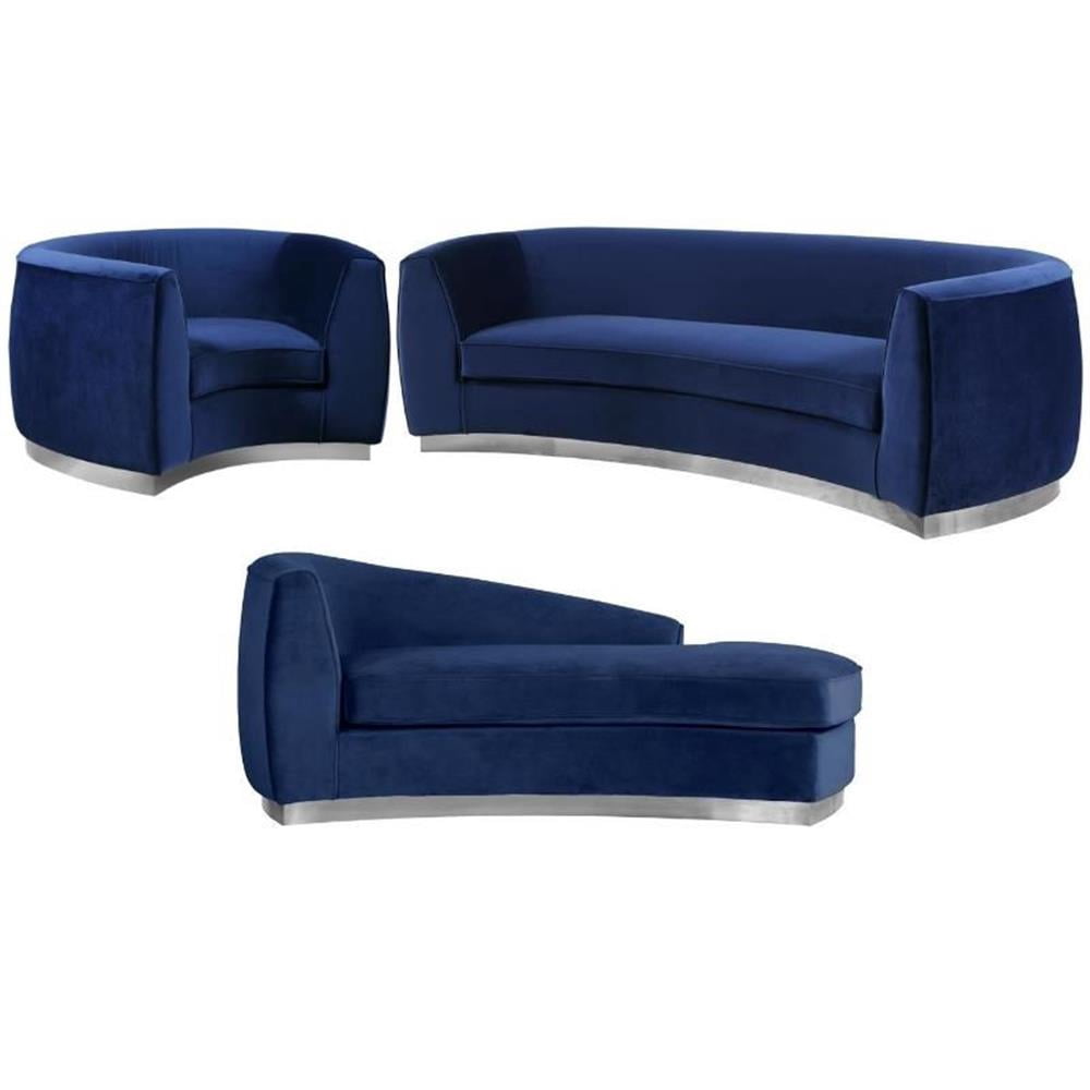 Home Square 3-Piece Furniture Set with Accent Chair Chaise ...