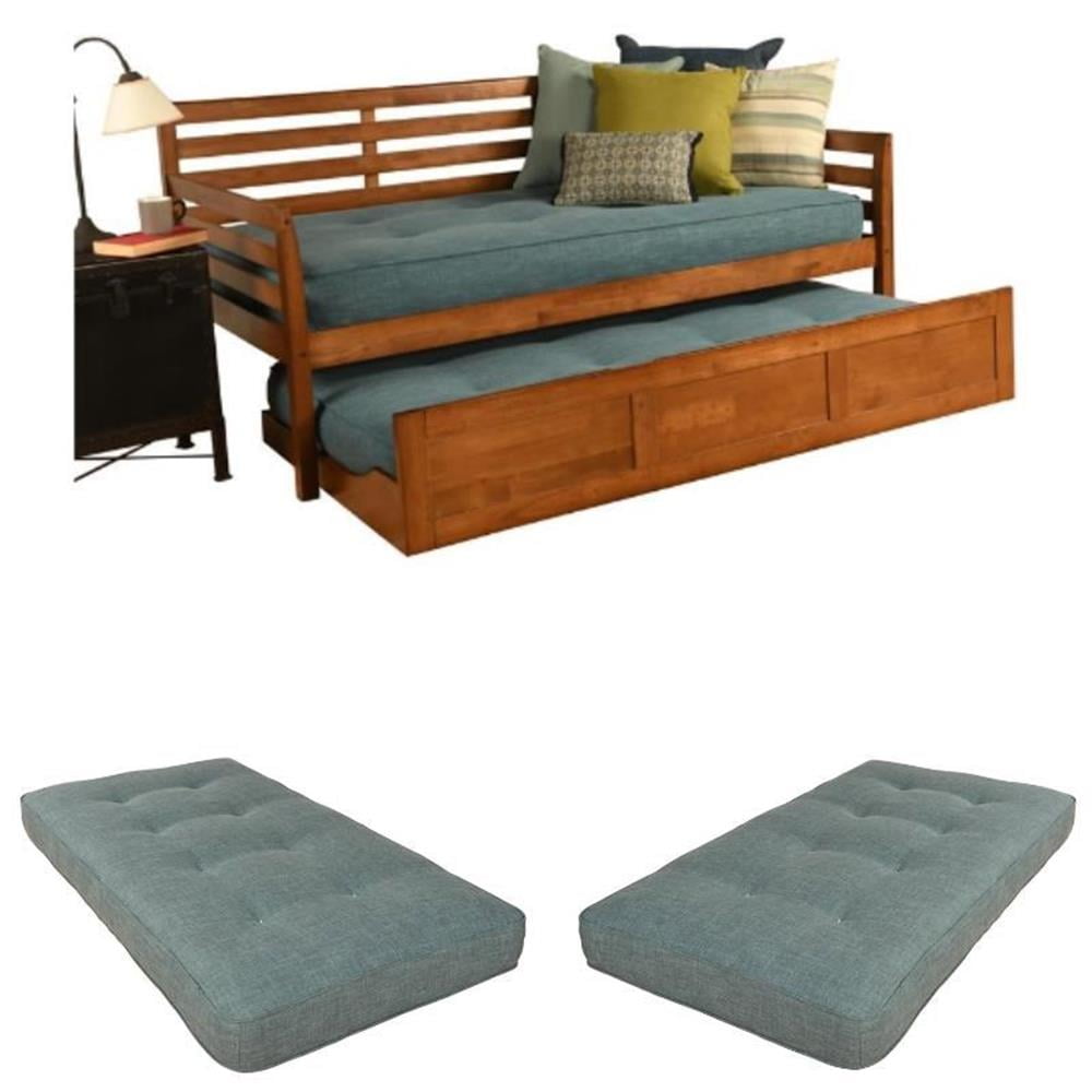 Home Square 3-Piece Set with 2 Fabric Daybed Mattresses & Daybed in ...