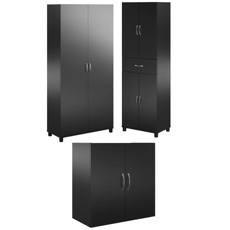 Home Square 3-Piece Set with 36" Utility Storage Cabinet 24" Wall ...