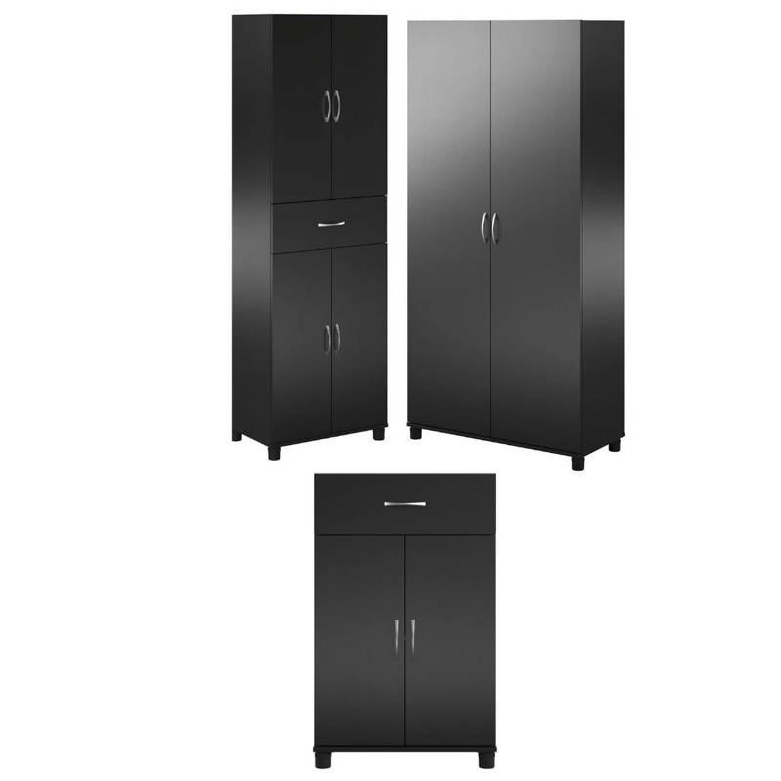 Home Square 3-Piece Set with 36" Utility Storage Cabinet and Storage ...