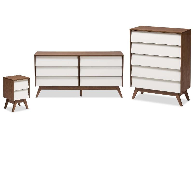 Home Square 3 Piece Set with 6 Drawer Dresser 5 Drawer Chest and ...