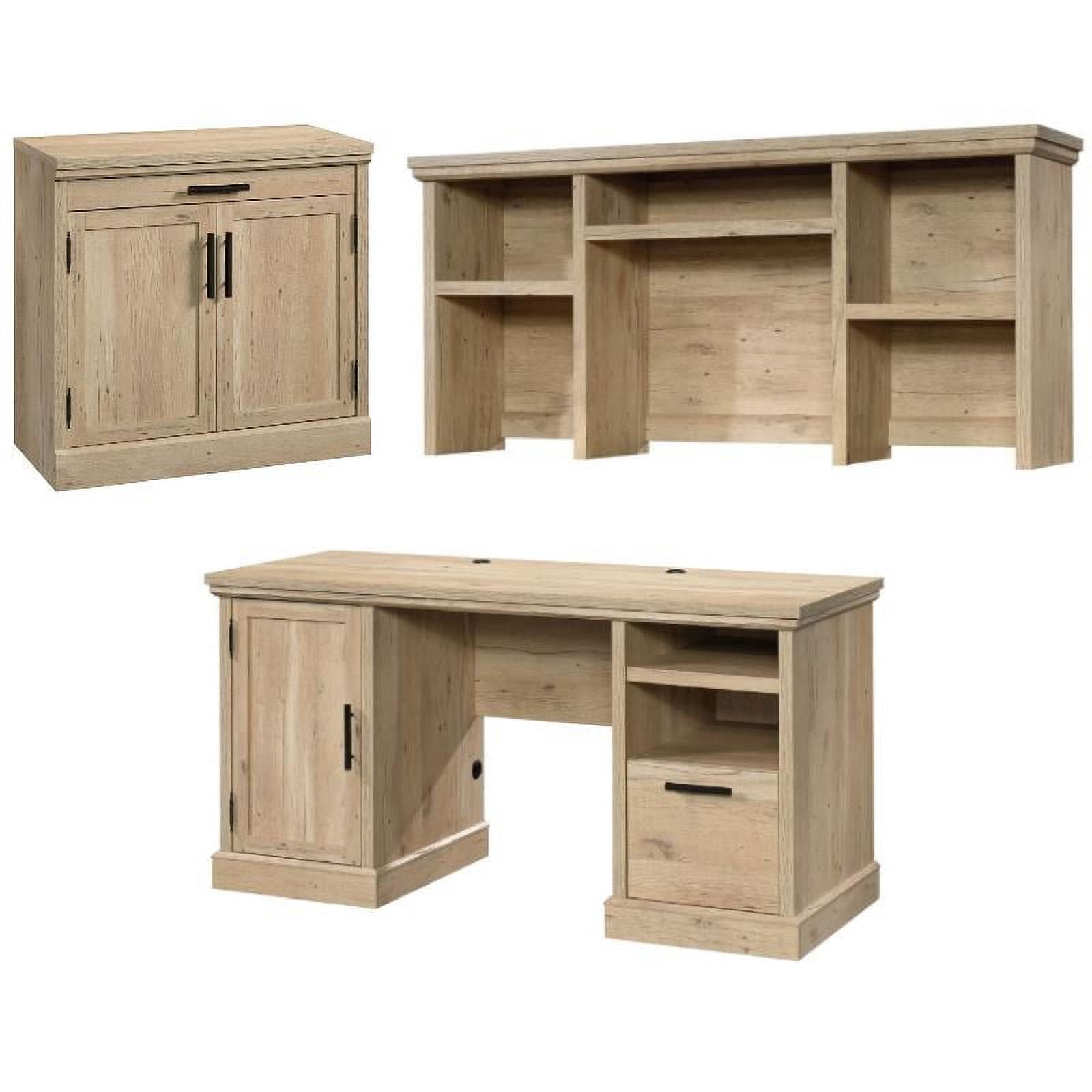 Home Square 3-Piece Set with Computer Desk Base Storage Stand & Hutch ...