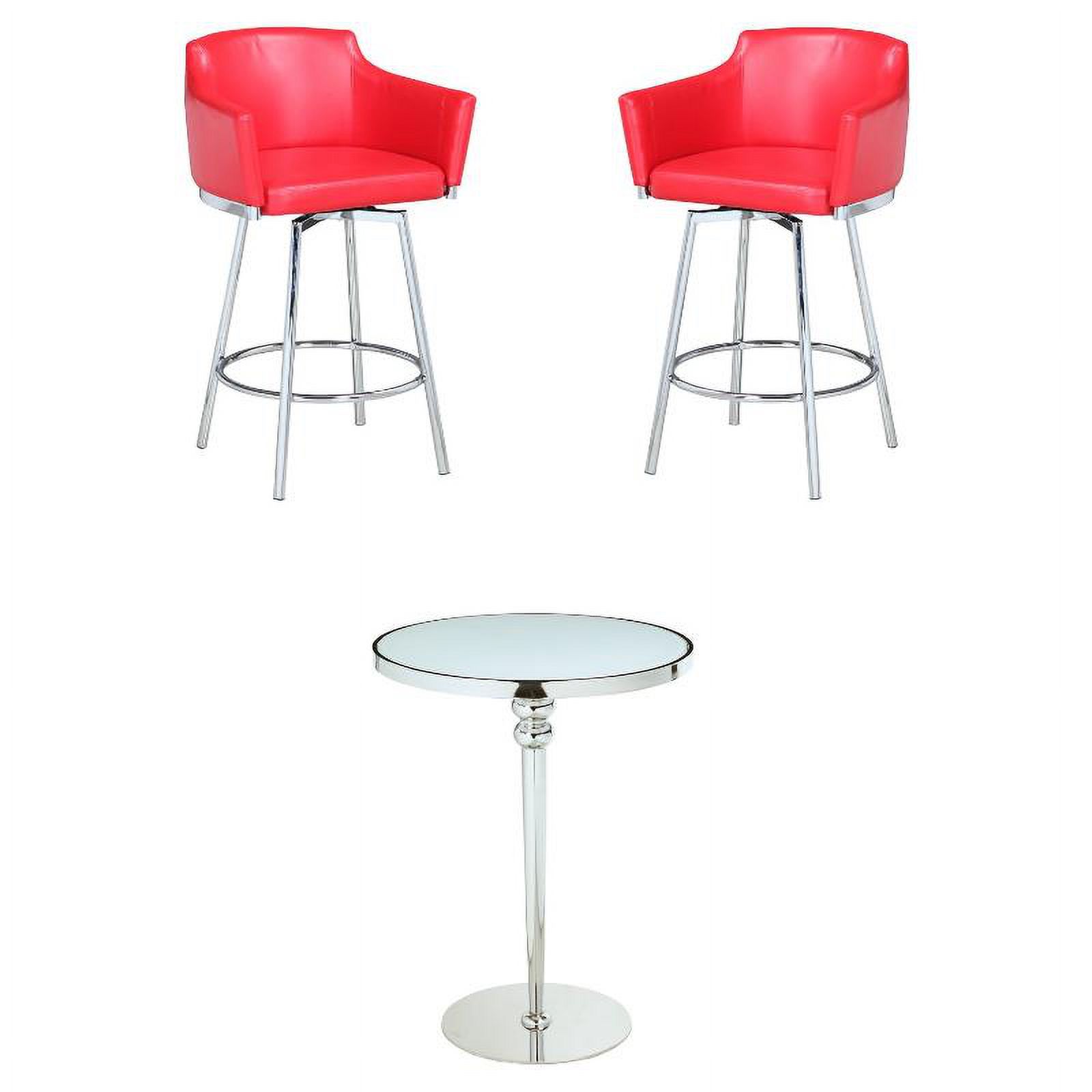 Home Square 3-Piece Set with Counter Table & 2 Club Counter Stools in ...