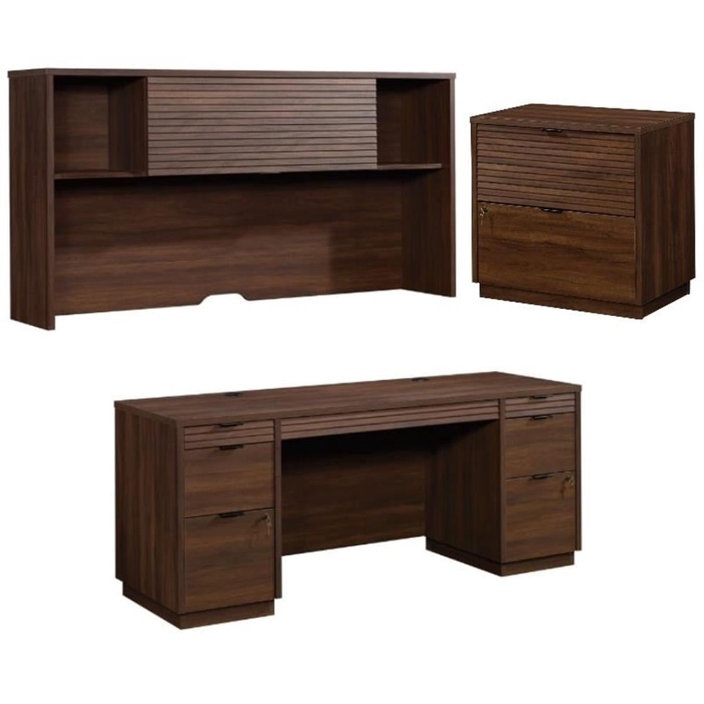 Home Square 3-Piece Set with Credenza Desk & Lateral File Cabinet ...