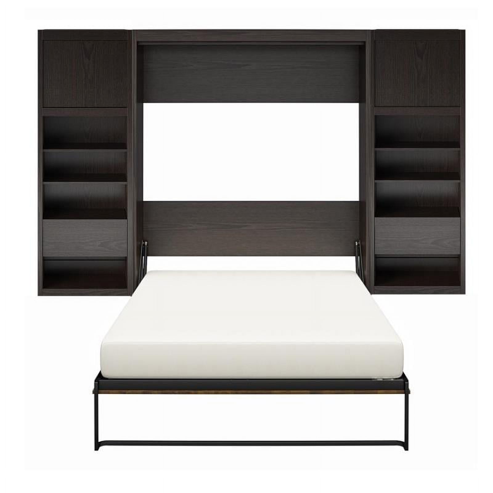 Home Square 3 Piece Set with Queen Wall Bed and 2 Bed Side Cabinets in ...