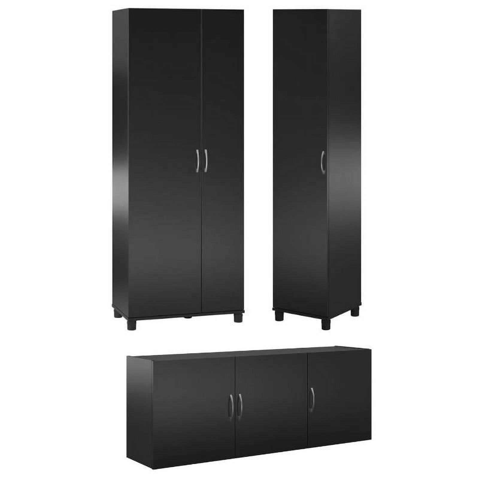 Home Square 3-Piece Storage Set with 16" Utility Tall Storage Cabinet ...