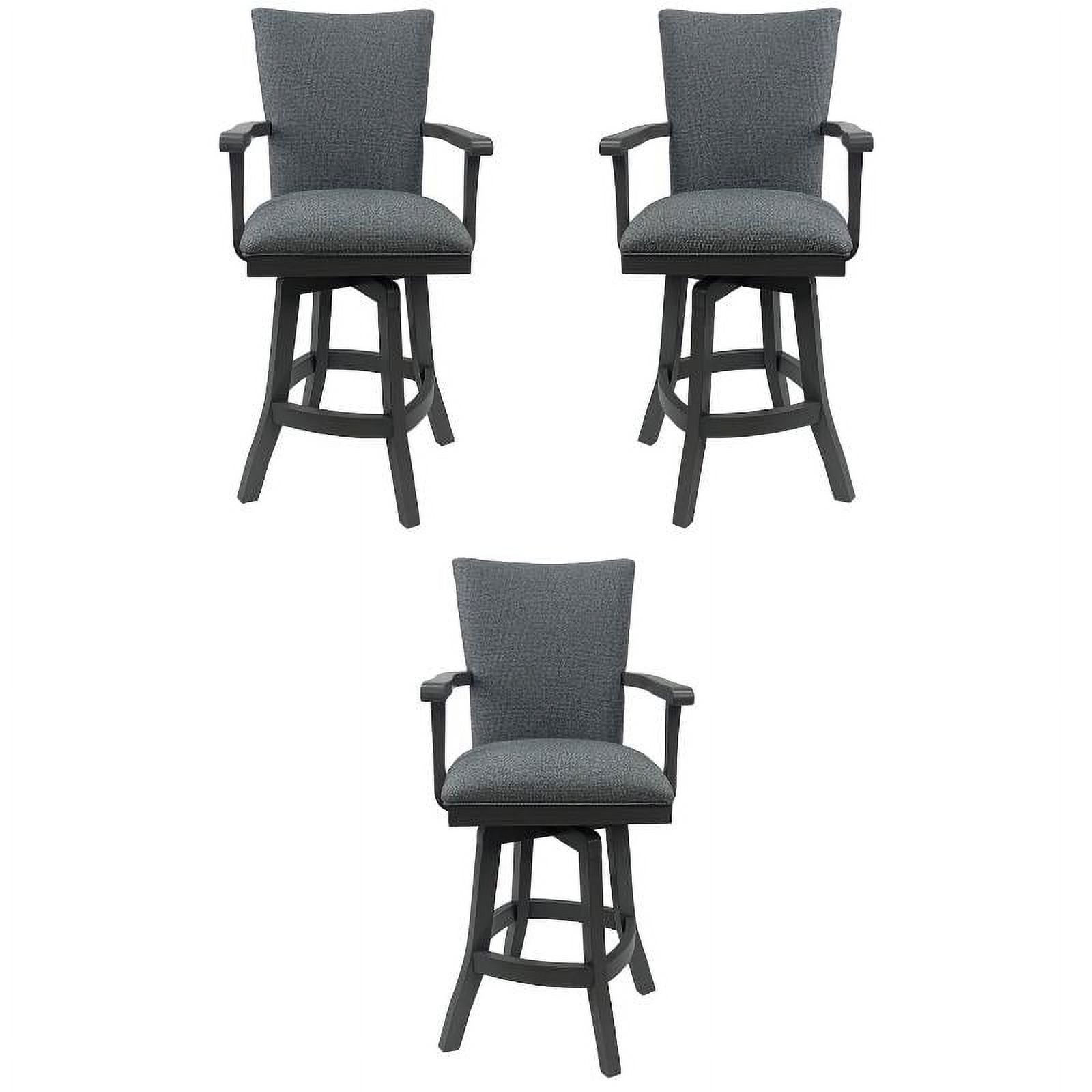 Home Square 34" Swivel Solid Wood Tall Bar Stool in Aqua Marine Blue ...