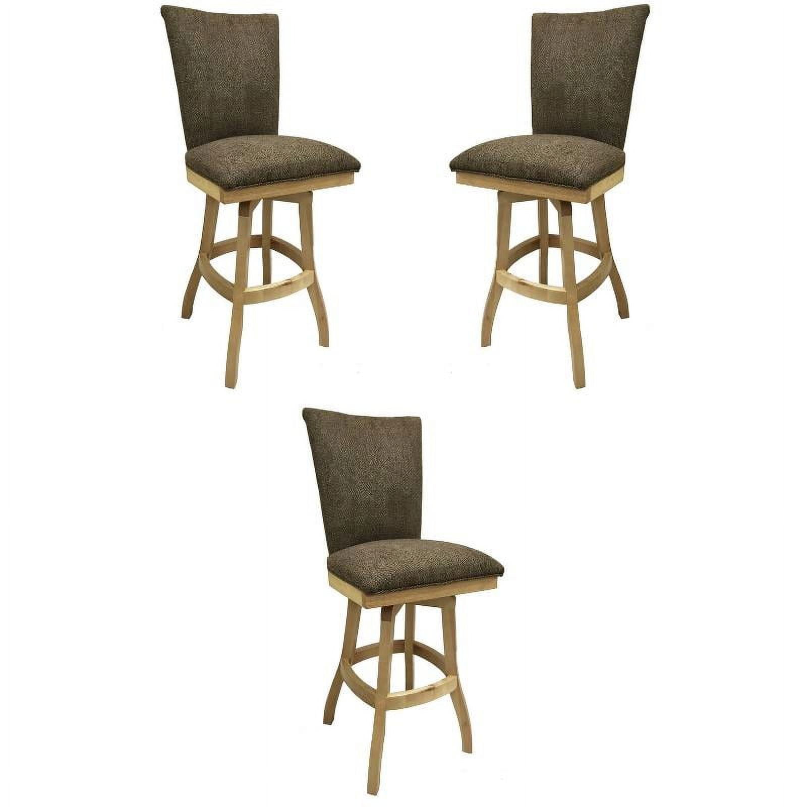 Home Square 34" Swivel Solid Wood Tall Bar Stool in Wheat & Natural ...