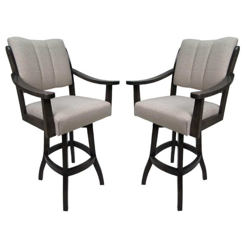 Home Square 34" Swivel Wood Extra Tall Bar Stool in Sandstone - Set of ...