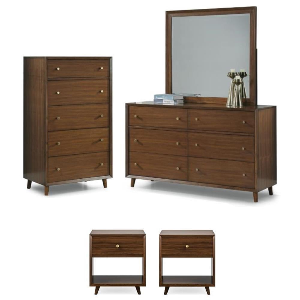 Home Square 4-Piece Set with 2 Open Nightstands & Drawer Chest ...