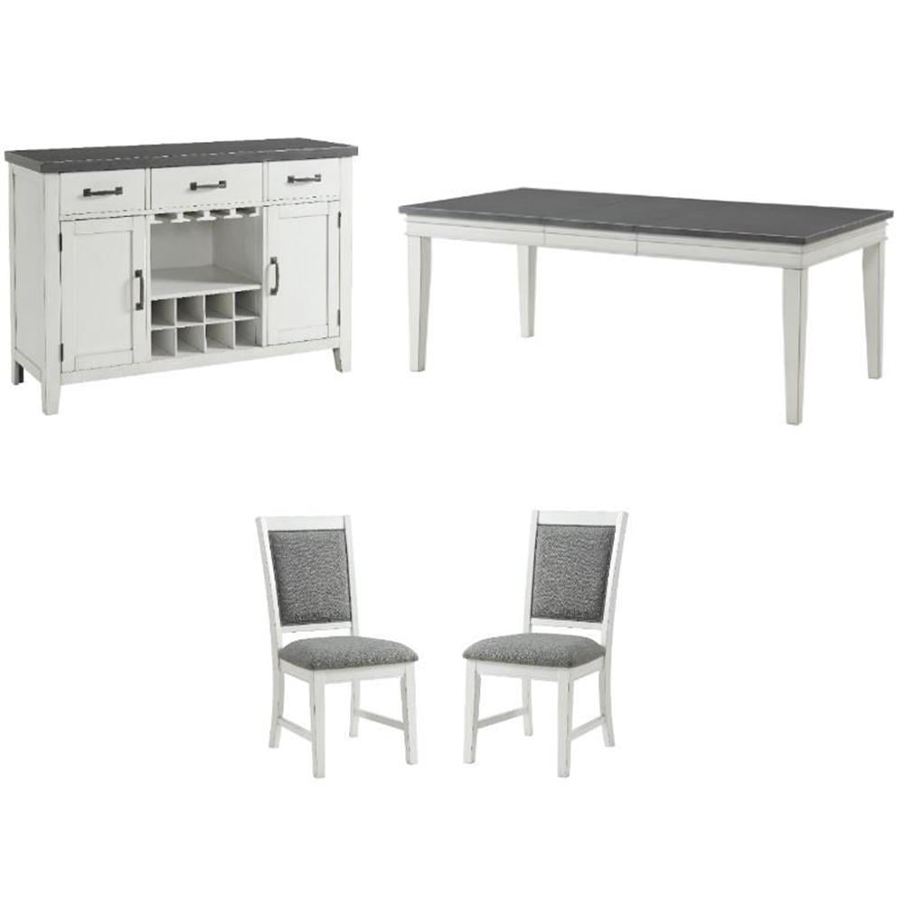 Home Square 4-Piece Set with Dining Table & Server & 2 Dining Chairs ...