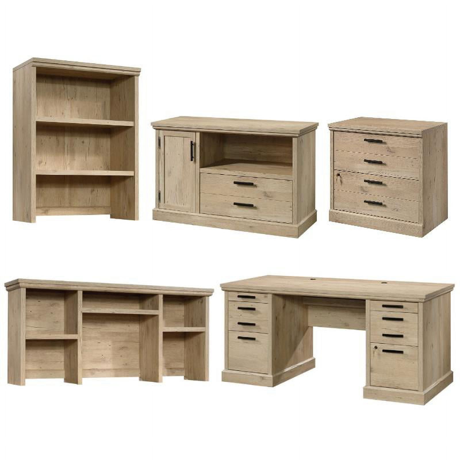 Home Square 5-Piece Set with Executive Desk 2 Filing Cabinets & 2 ...