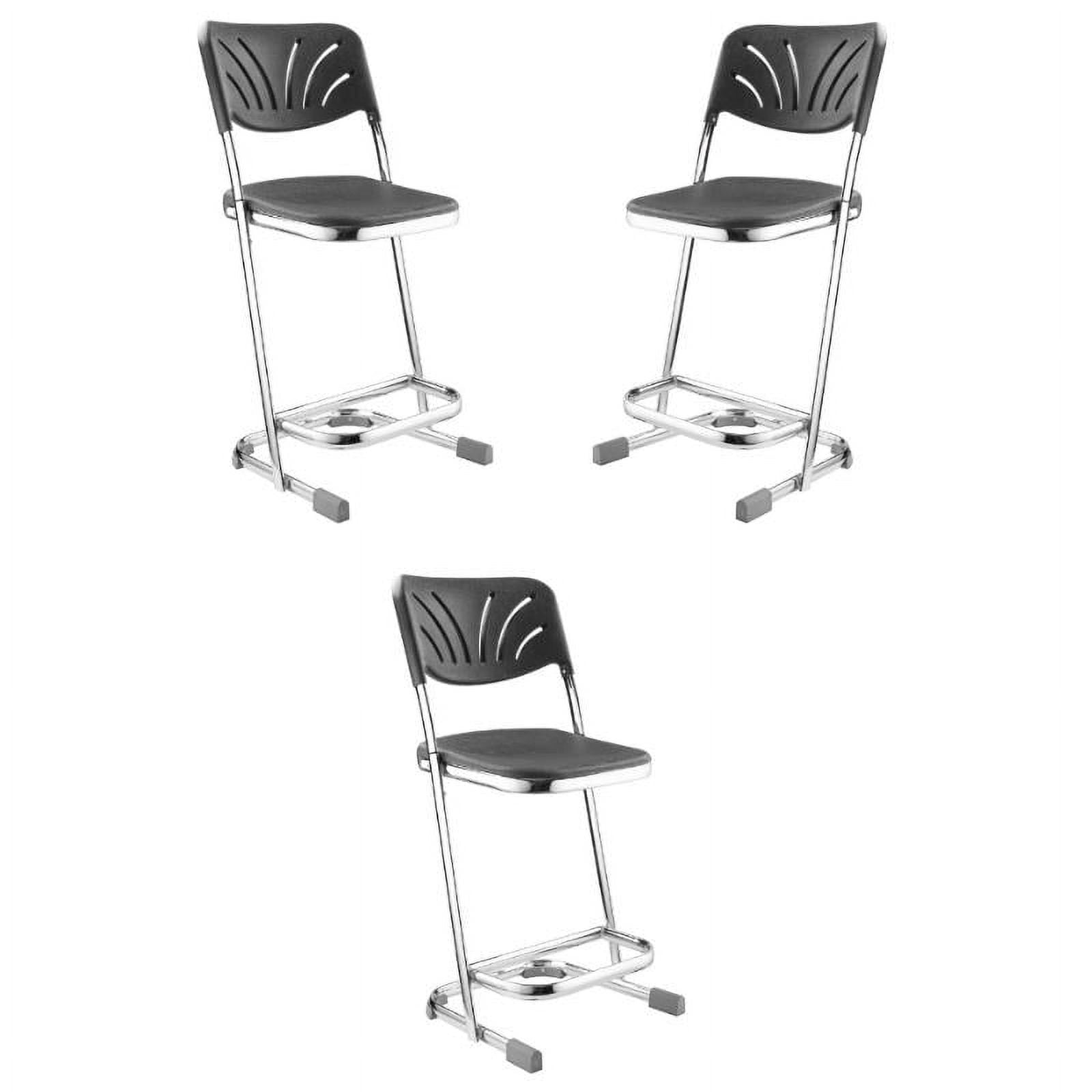 Home Square 6600 Series 22" Plastic Elephant Z-Stool in Black - Set of ...
