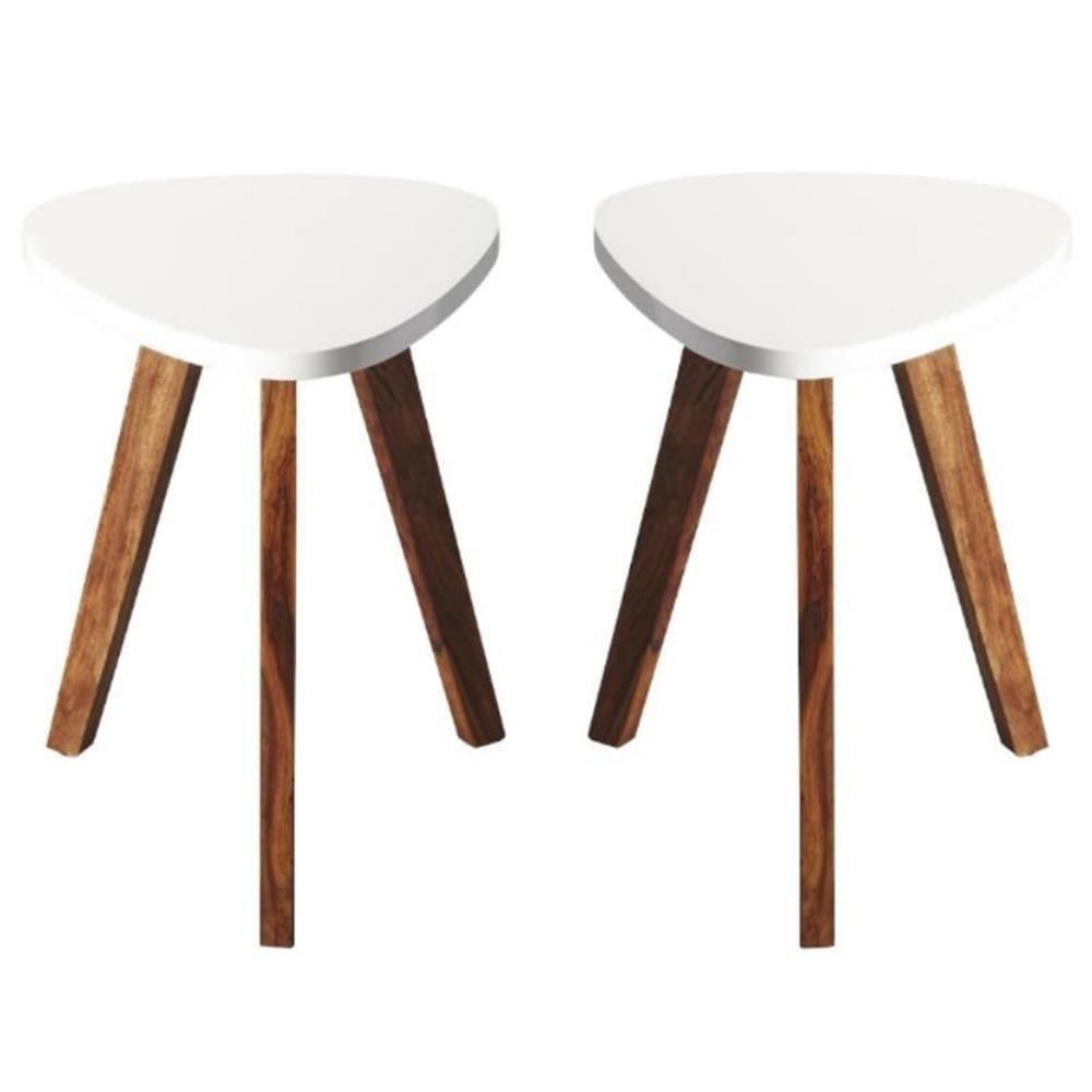 Home Square Contemporary Loft End Table in Multi-Color - Set of 2 ...