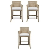 Home Square Encore Counter Stool in Off White Finish - Set of 3 ...