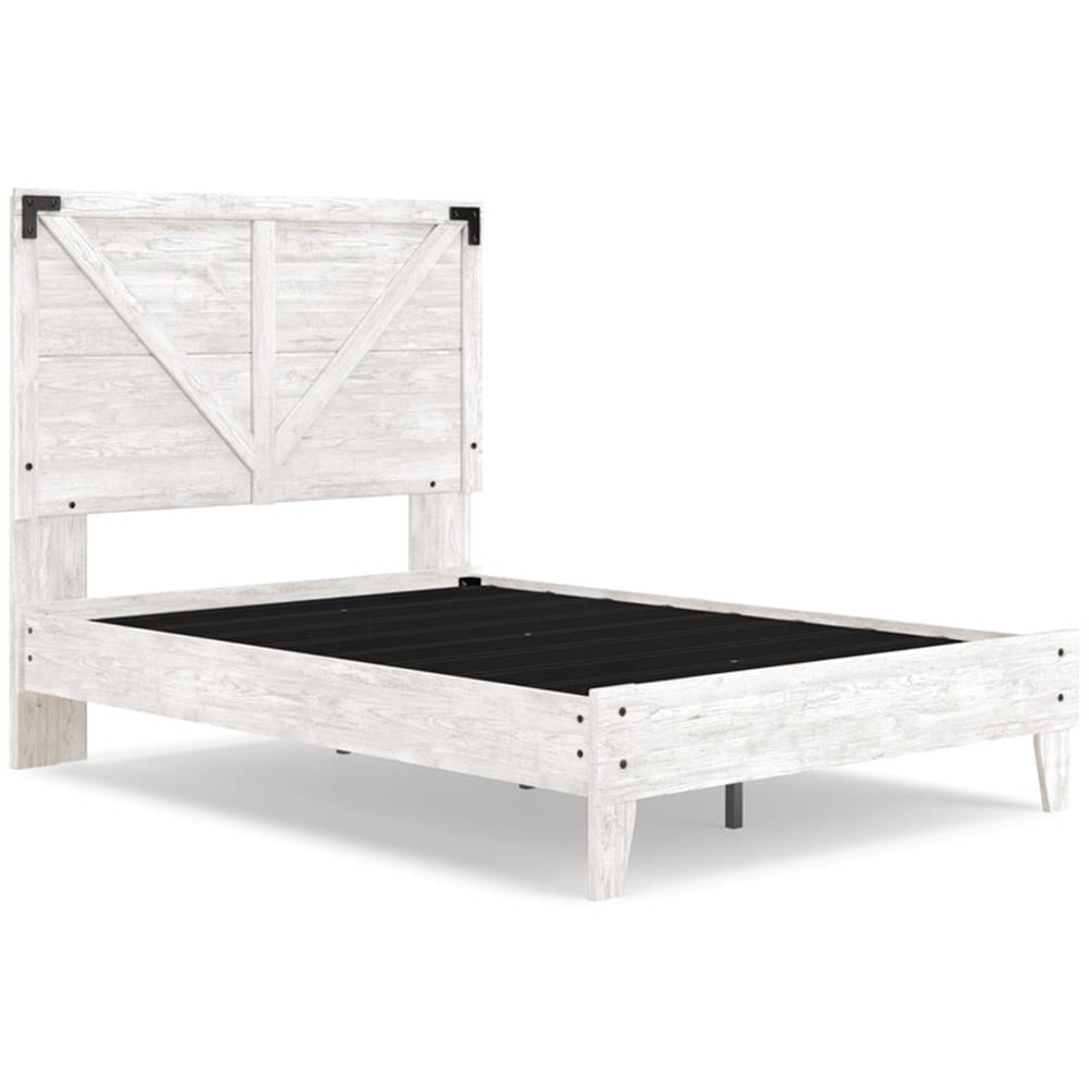 Home Square 2-Piece Set of Full size Panel Headboard & Platform Bed in ...