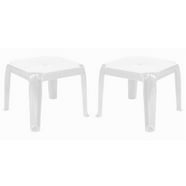 Adams Big Easy Portobello Resin Stackable Side Table for Patio, Outdoor ...