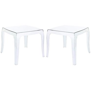 KFFKFF Clear Acrylic C-Table, Transparent Side Table for Living Spaces ...