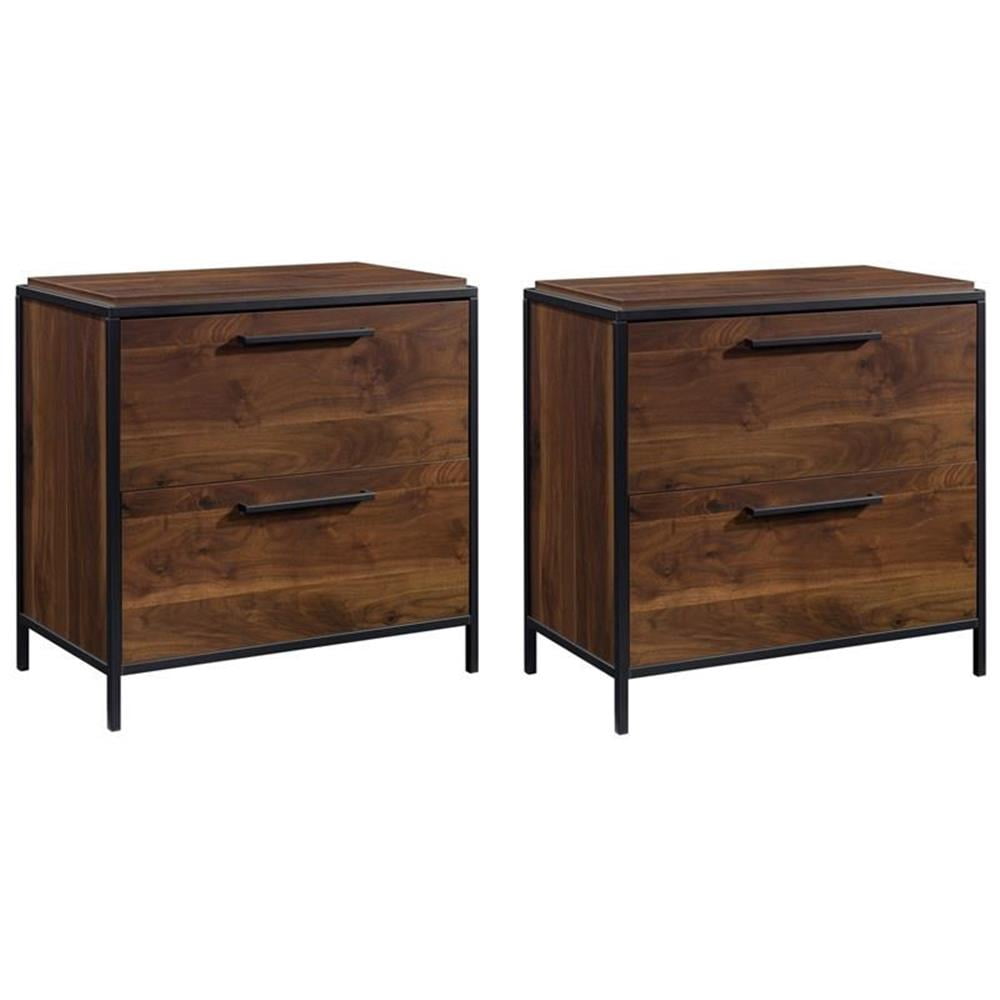 Home Square Set of 2 Engineered Wood Lateral Filing Cabinet in Grand ...