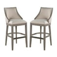 Home Square Solid Driftwood Bar Stool in Gray Finish - Set of 2 ...