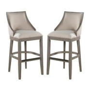 Home Square Encore Counter Stool in Off White Finish - Set of 3 ...