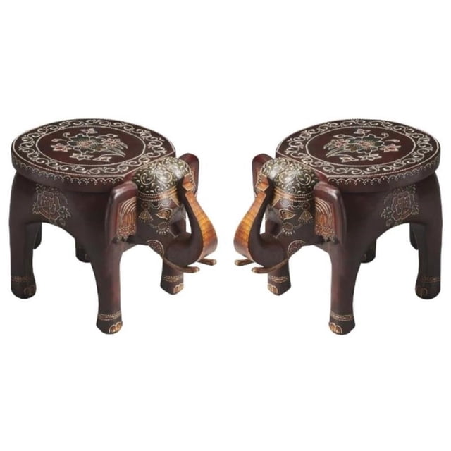 Home Square Specialty Elephant Accent Table in Assorted - Set of 2 ...