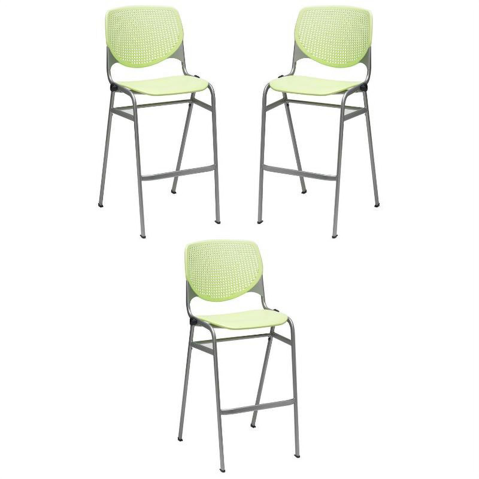 Home Square Stack Steel Frame Barstool in Lime Green Finish - Set of 3 ...