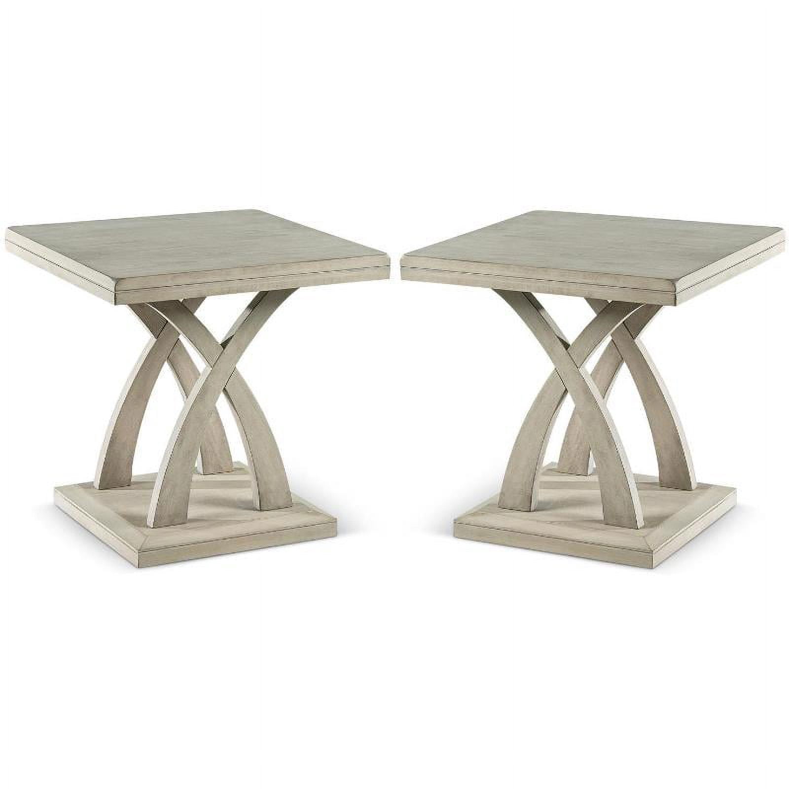 Home Square Wood End Table in Gray Finish - Set of 2 - Walmart.com