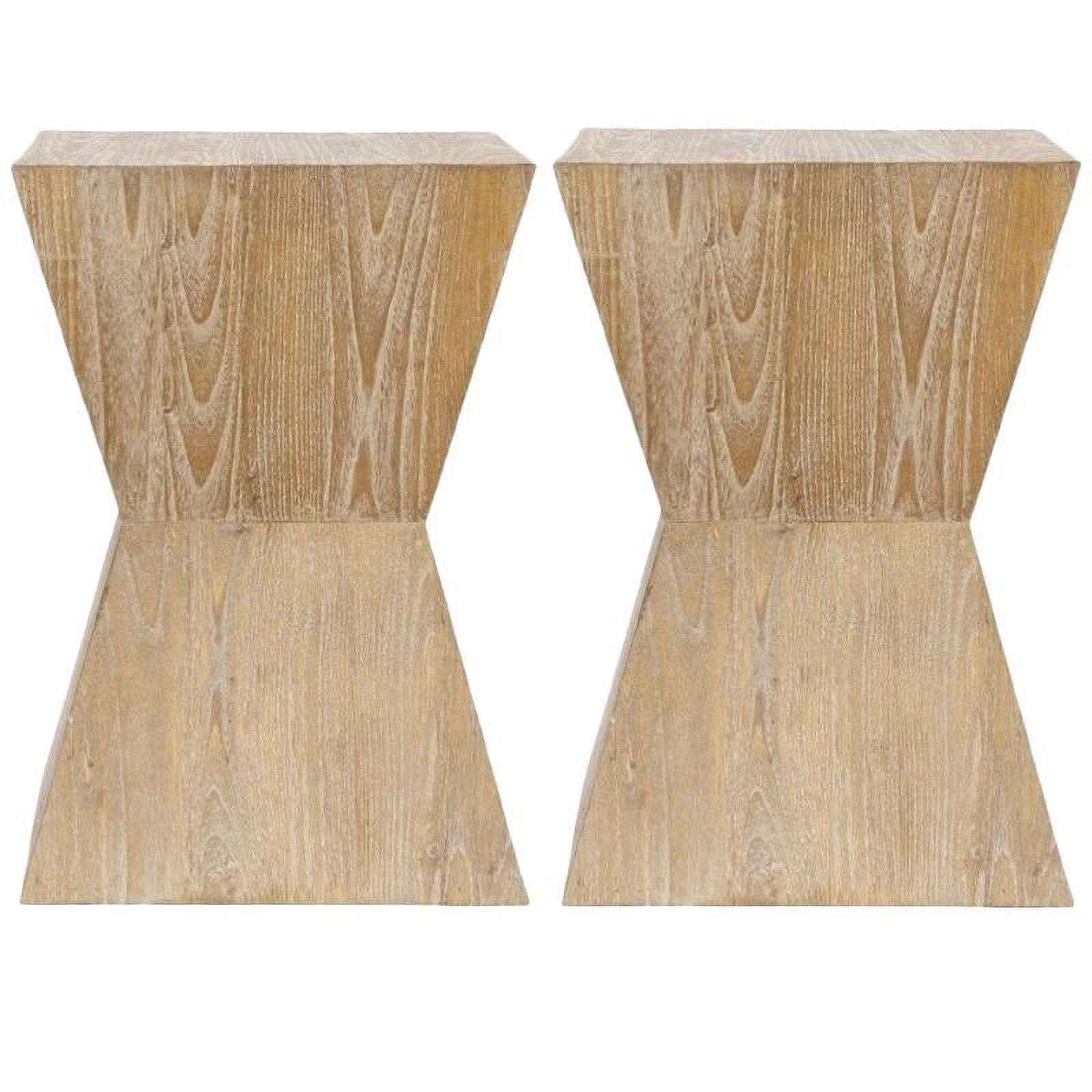 Home Square Wood Side Table in Brown - Set of 2 - Walmart.com