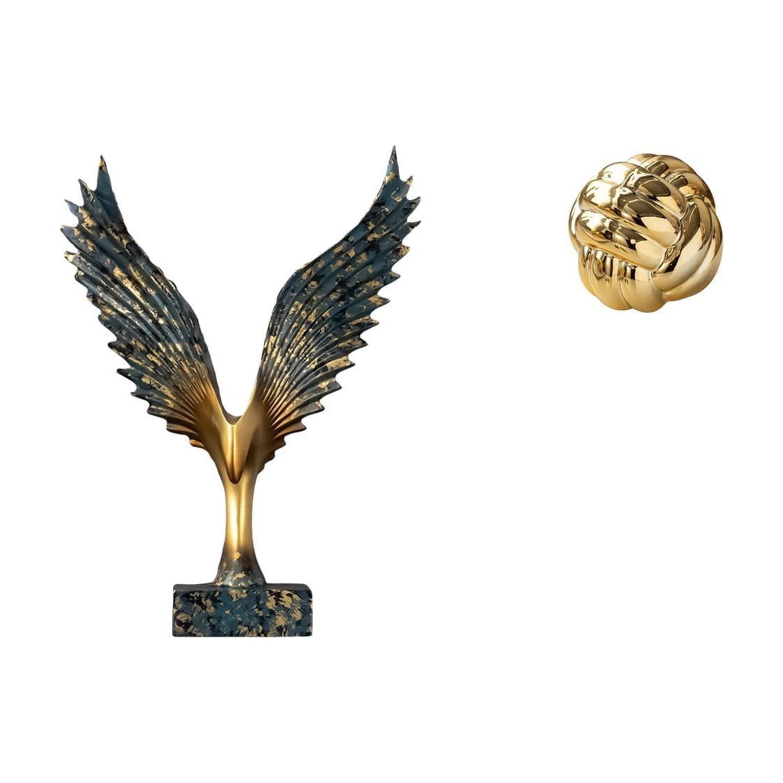 Home Statue Wing Sculpture Knot Ornament Resin Ceramic Modern Design ...