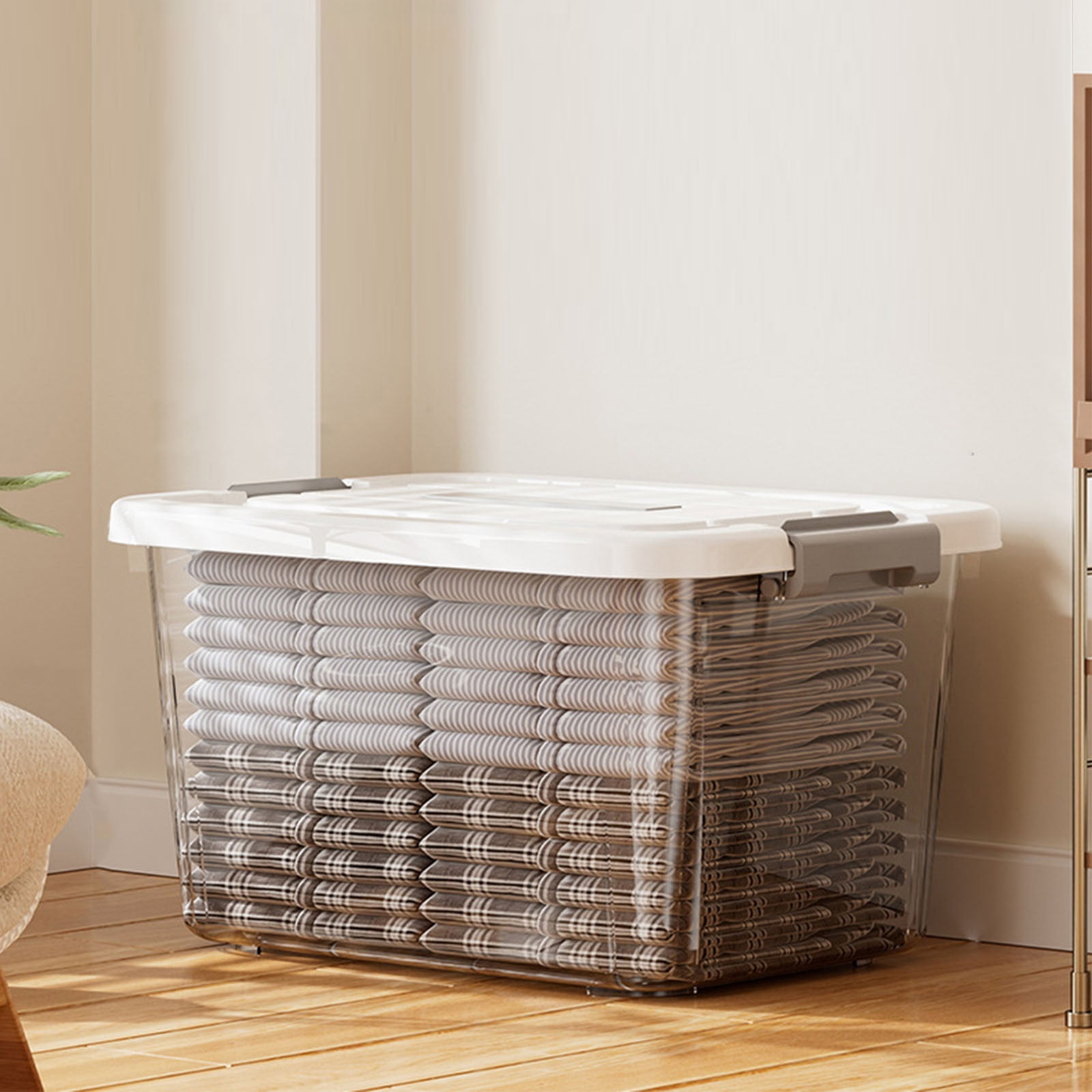 Home Storage Bins, Plastic Container, Latching Box with Handle,Stack ...