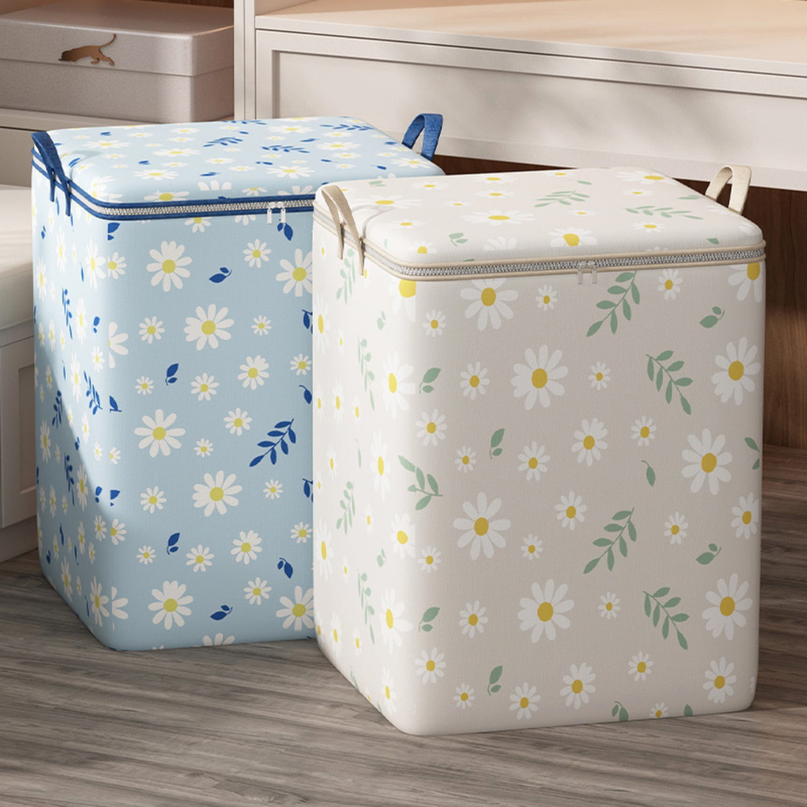 Home Storage Bins, Zipper Storage Bag Foldable Boxes Collapsible ...