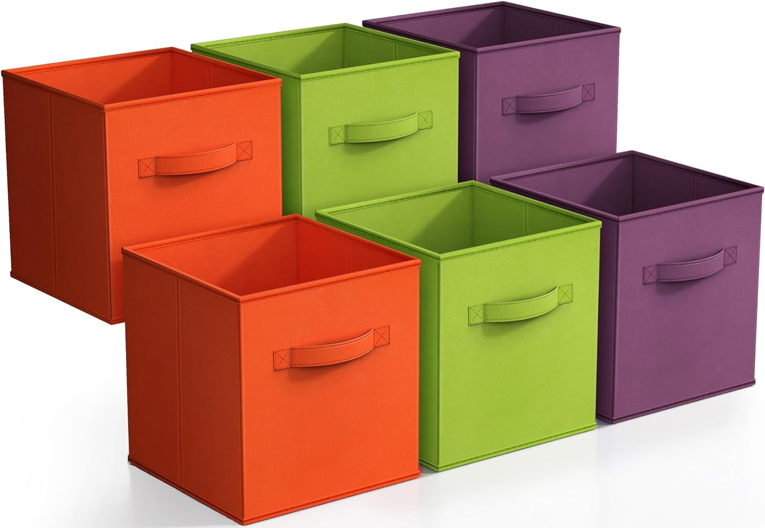 Sorbus Cube Storage Bins - Drawer and Closet Bins, Purple, Green ...