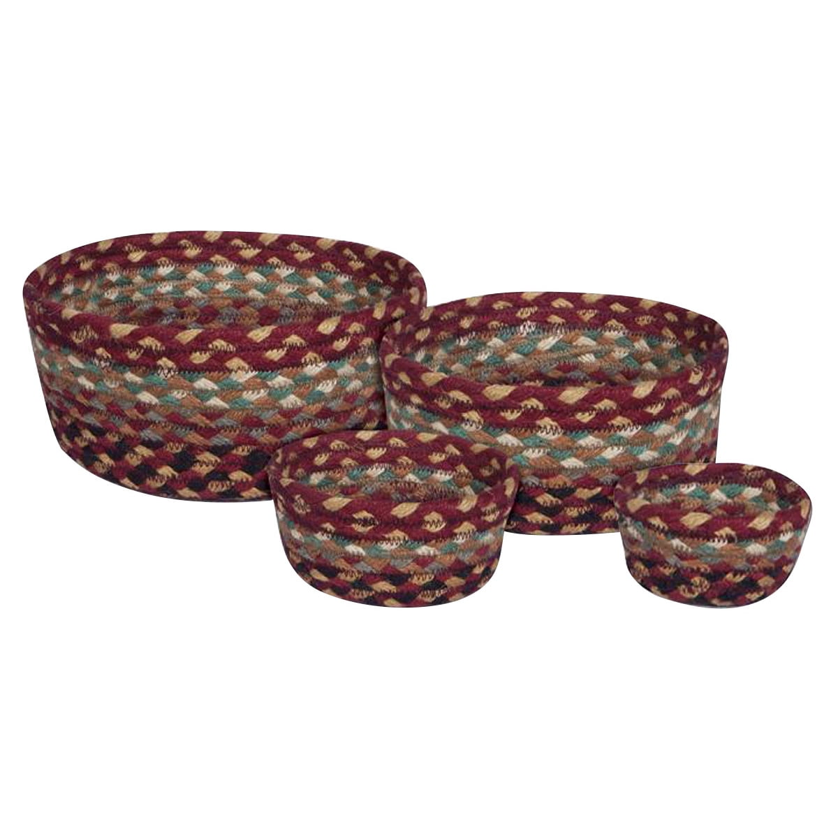 Home Storage Decor CB-357 Burgundy, Gray, Cream Casserole Baskets Set ...