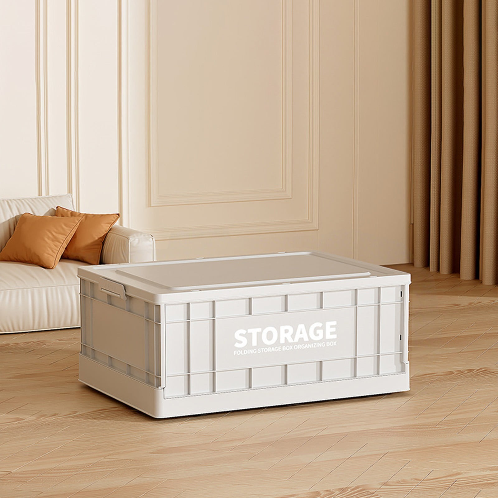 Home Storage - Large Clothes Storage Box Foldable Plastic Organizer Bin ...