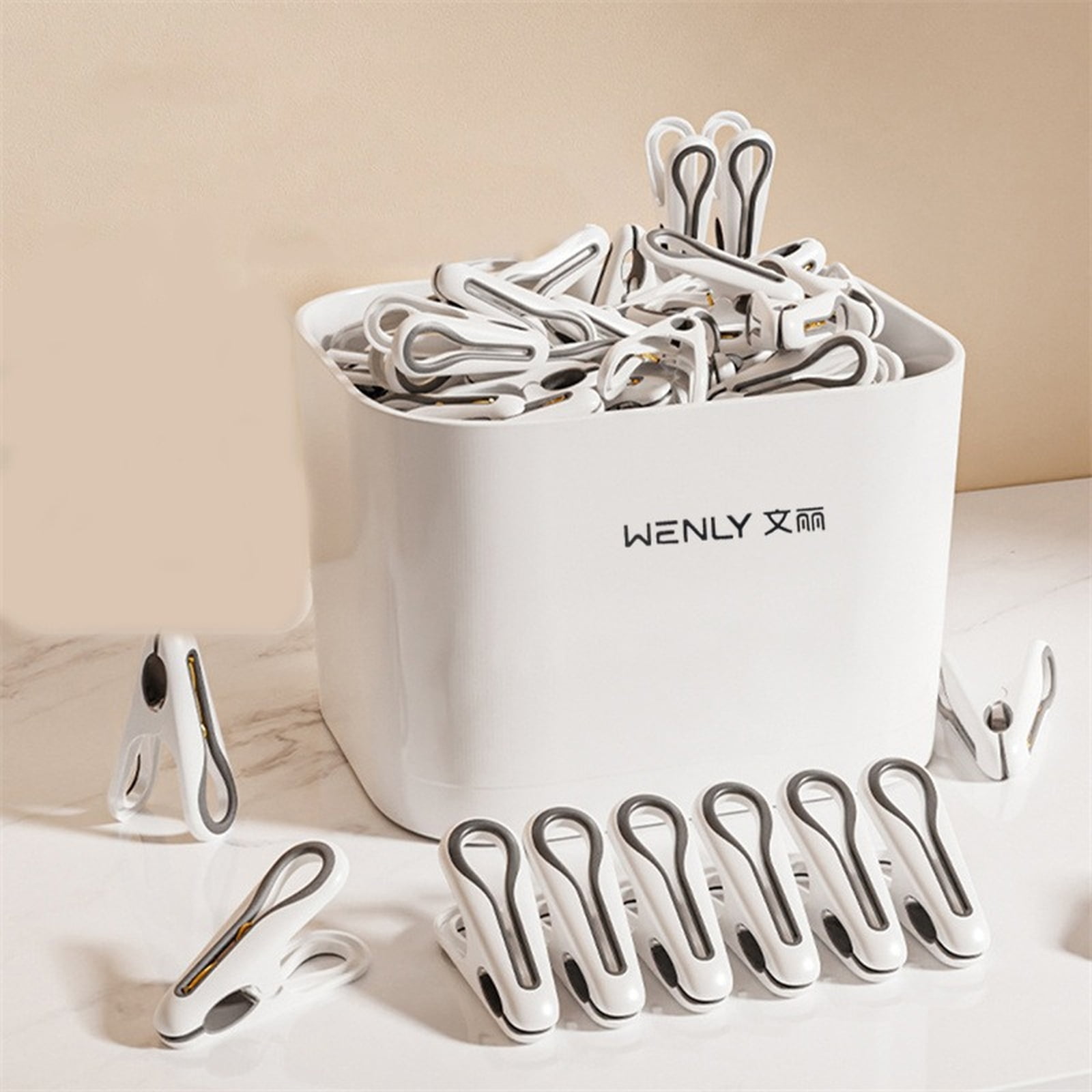 Home Storage and Organization Laundry Clothes Pins Hanging Pegs Clips ...