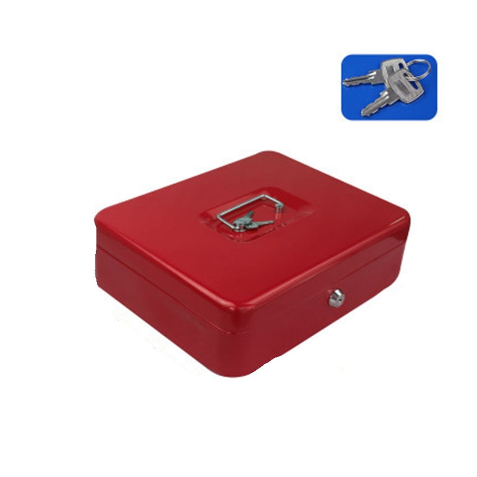 Home Store Steel Mini Cash Box Portable Key Cabinet Safe Money Box ...