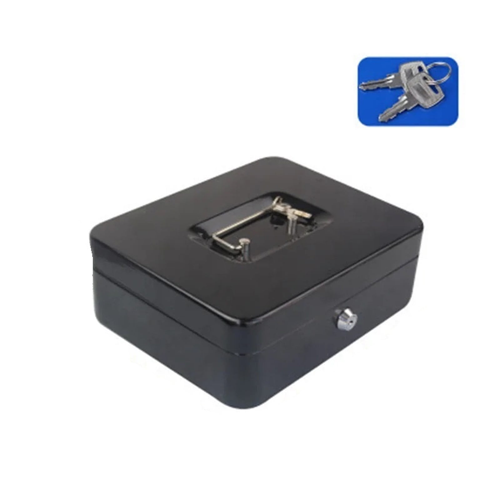Home Store Steel Mini Cash Box Portable Key Cabinet Safe Money Box ...