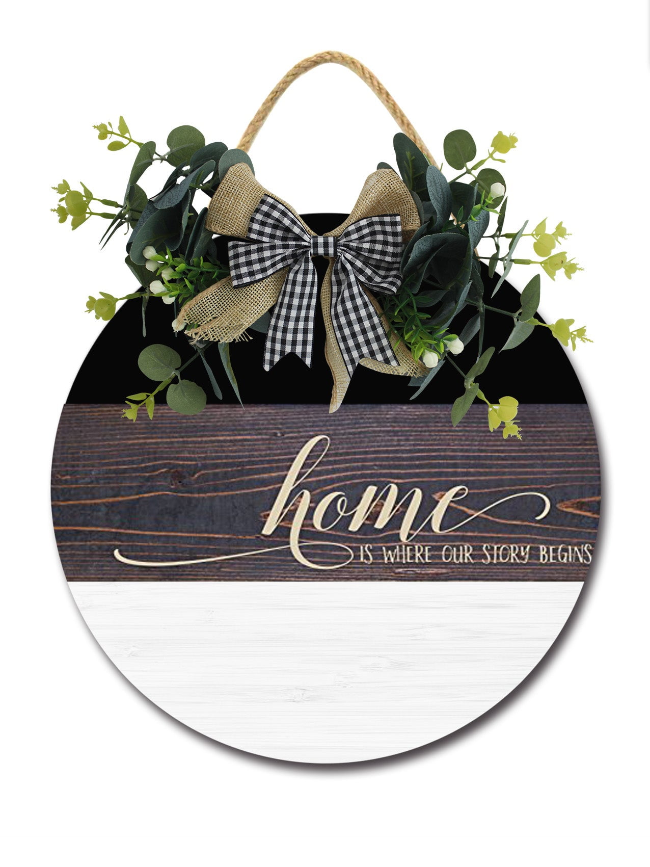 Home Is Where Our Story Begins Sign for Front Door, Decor for Farmhouse ...