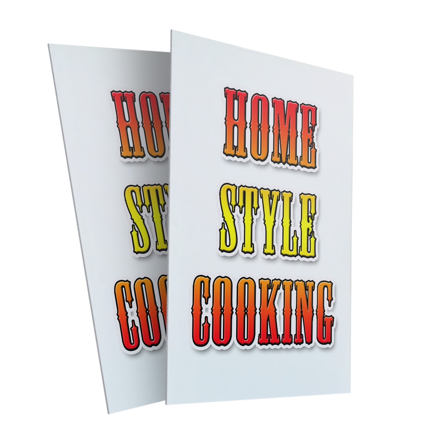 Home Style Cooking (2-PACK) 24" x 36" Plastic Signs | Sign Insert 4mm ...