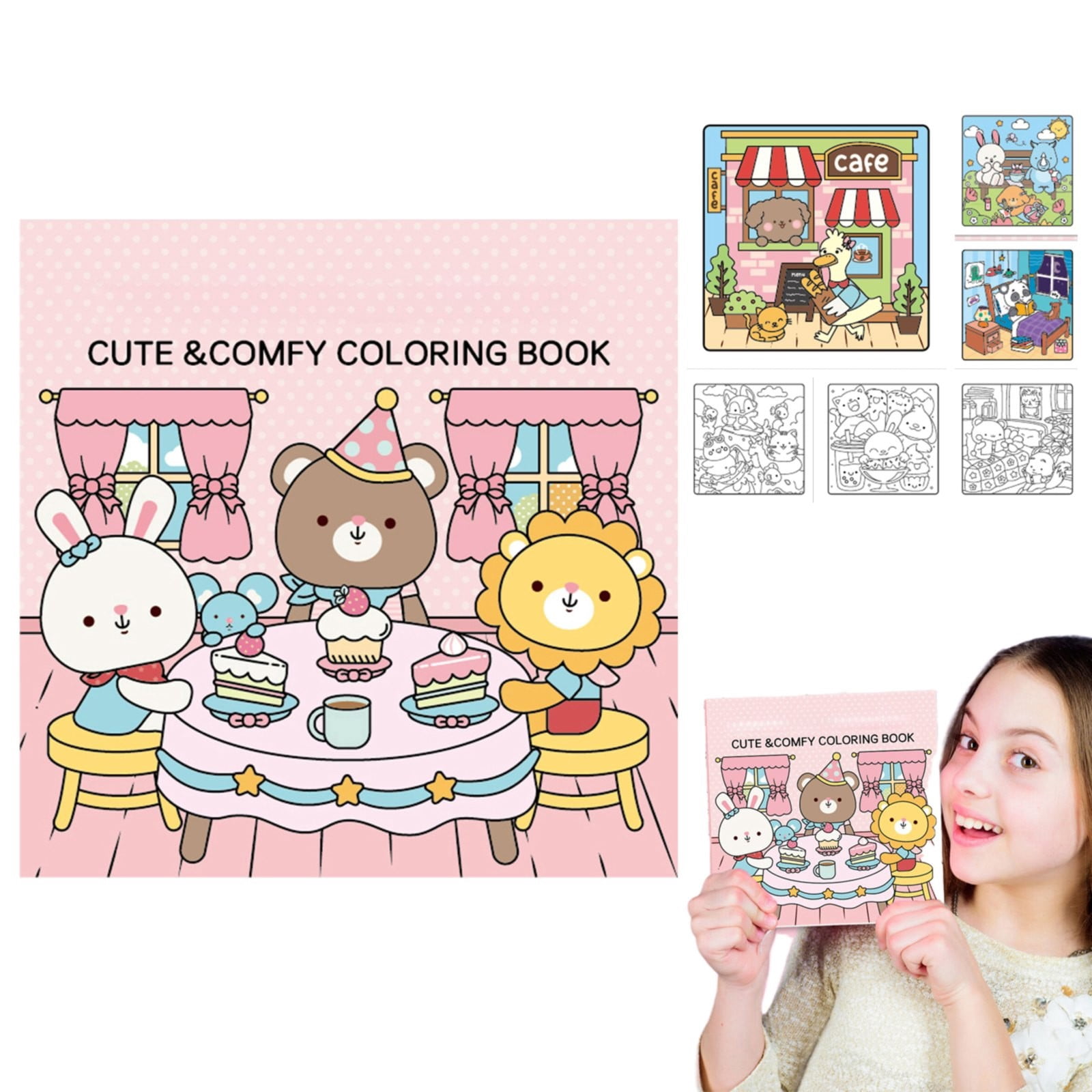 Home Supplies Clearance Coloring Book 40 Comfortable Friends Coloring ...