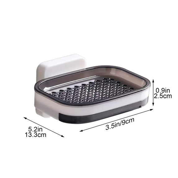 Home Supplies Kezqiaxn Suction Cup Wall Mounted Double Rows Soap Box ...