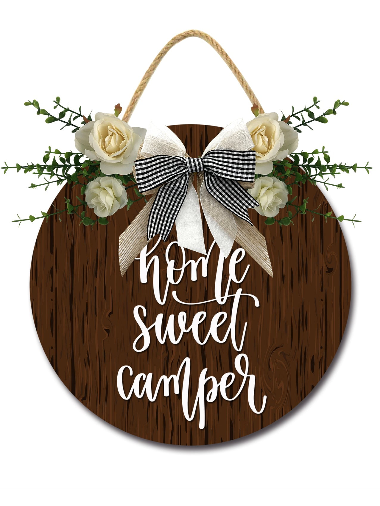 Home Sweet Camper Sign Farmhouse Wood Sign Front Porch Decor Rustic ...